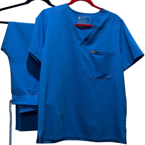 Figs | Tops | Figs Capri Blue Scrub Set Guc Limited Edition Color ...